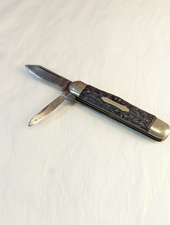 Vintage Wooden Handle Pocket Knife Retractible Utility Knife - Etsy