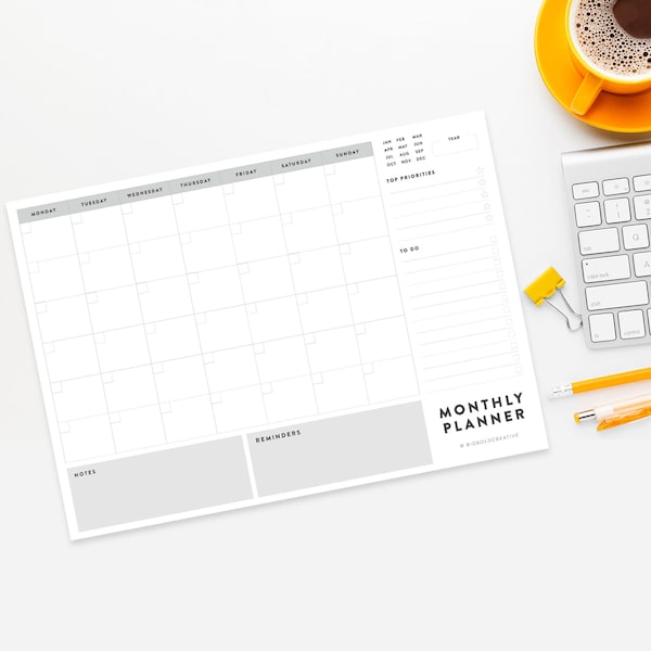 Monthly Planner - Etsy UK