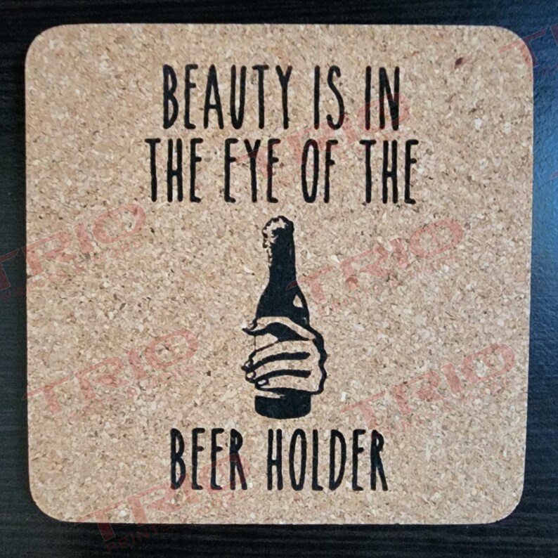 Set of 4 Funny Laser Engraved Cork Coasters for Your Bar or - Etsy