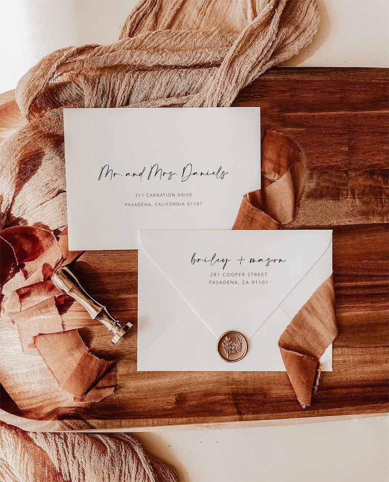 Envelope Address Template for Wedding Invitation Printable - Etsy