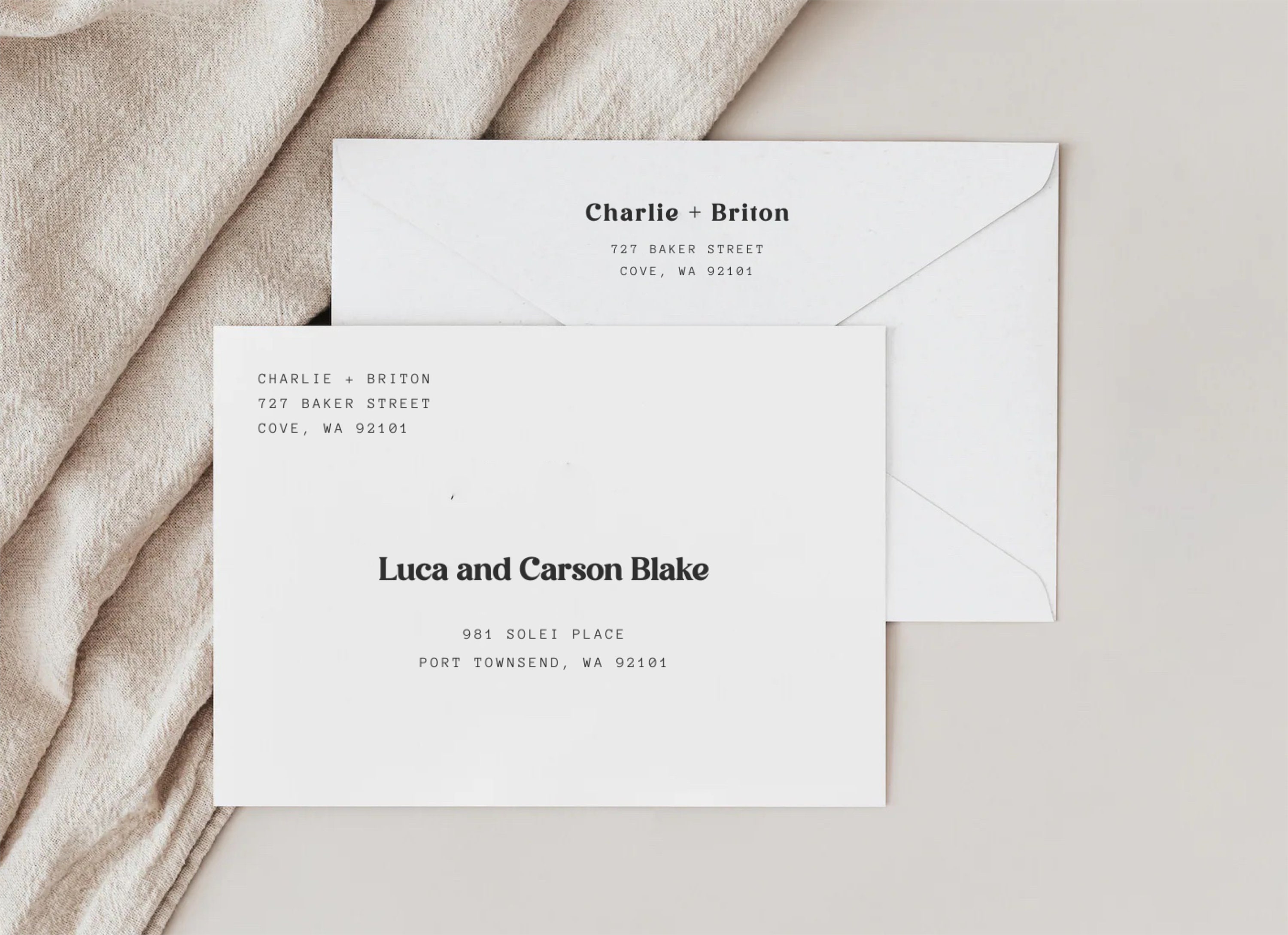 Envelope Address Template for Wedding Invitation Printable Addressed ...