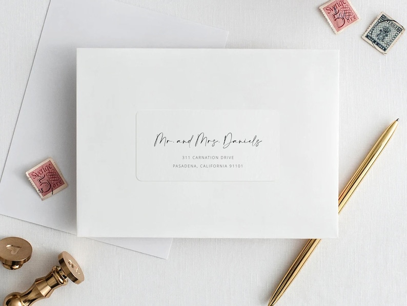 Wedding Address Labels Template: Printable Envelope Stickers - Etsy