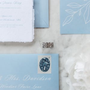 Light Blue Wedding Invitation Set: Elegant DIY Canva Template (digital ...