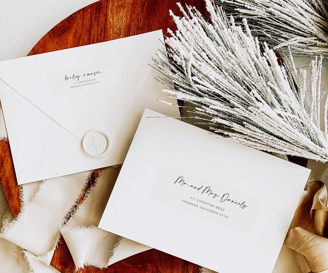 Wedding Address Labels Template: Printable Envelope Stickers - Etsy