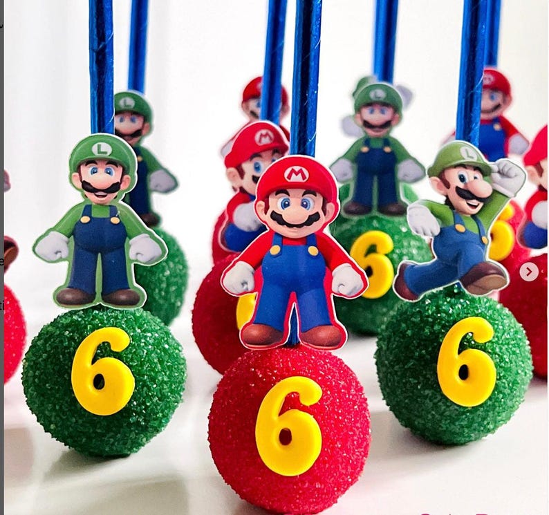 Super Mario Bros Cake Pops, Mario & Luigi Cake Pops - Etsy