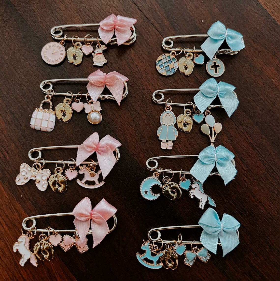 Baby Brooches Baby Shower Pins for Guest Personalized Pins - Etsy