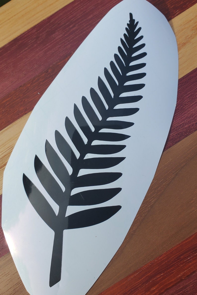 Permanent Vinyl Car Decal Fern | Water Bottle Decal | Sliver Fern ...