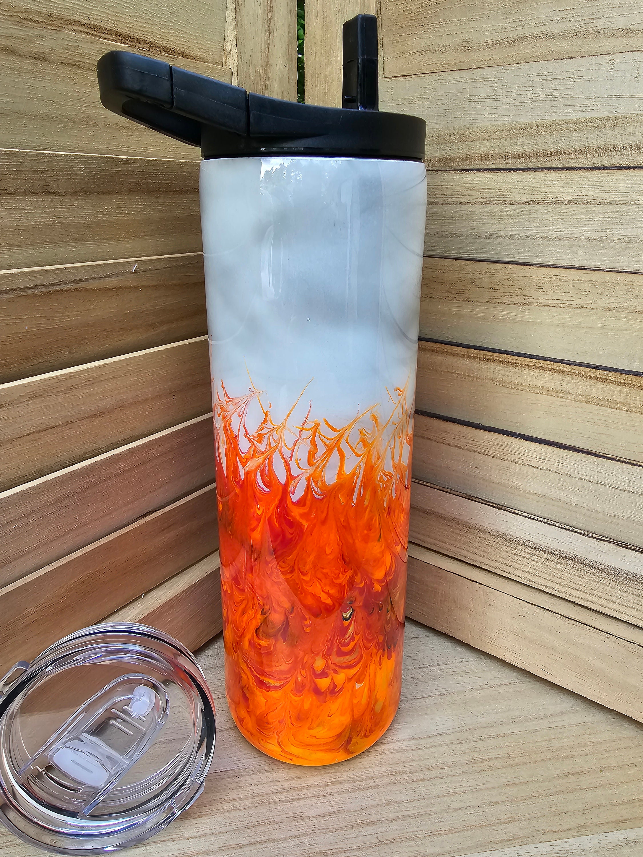 30oz Duo Tumbler Water Bottle Combo Fire Theme high - Etsy
