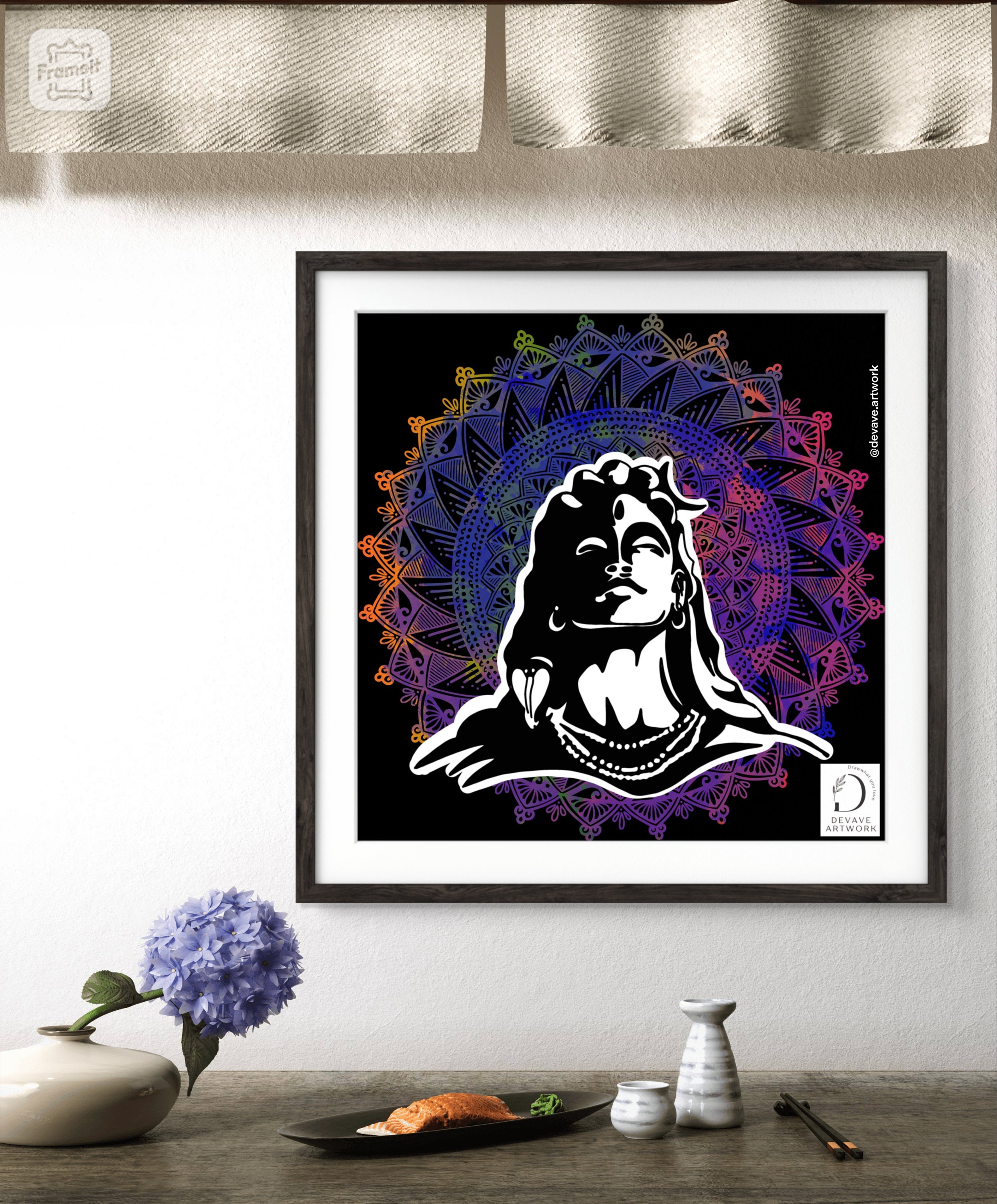 Shiv Mandala Art: Spiritual Wall Decor (digital Art Print) - Etsy