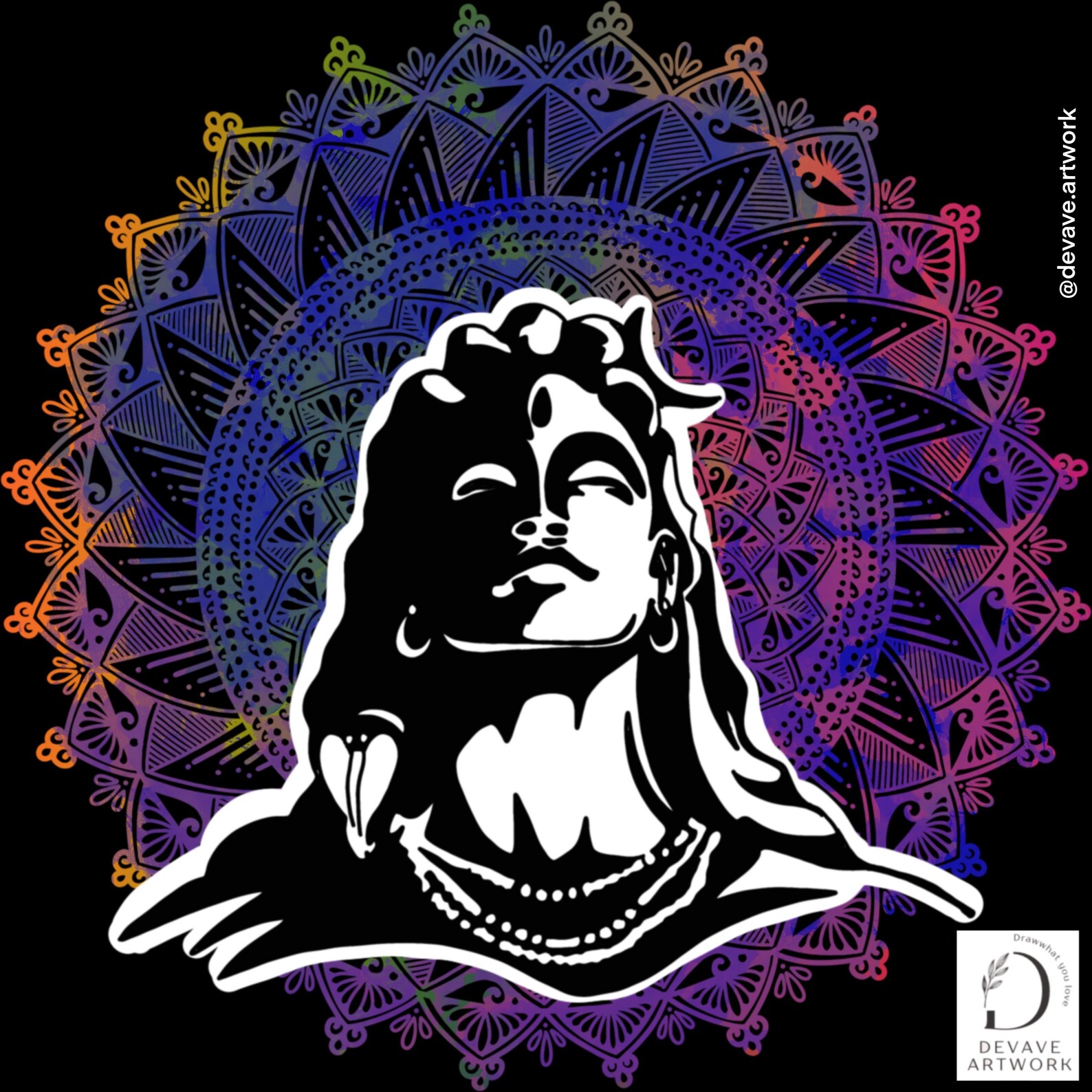 Shiv Mandala Art: Spiritual Wall Decor (digital Art Print) - Etsy