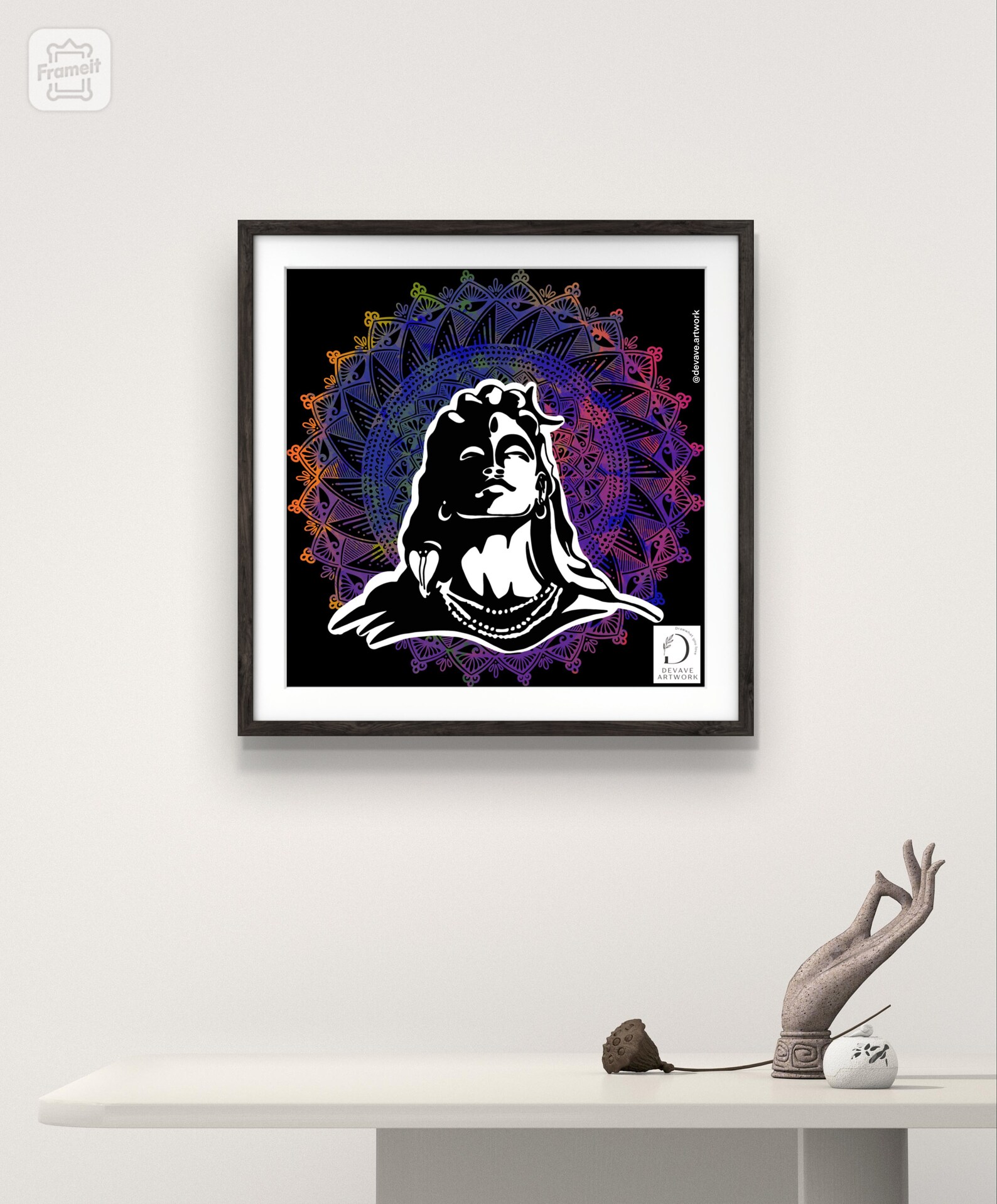 Shiv Mandala Art: Spiritual Wall Decor (digital Art Print) - Etsy