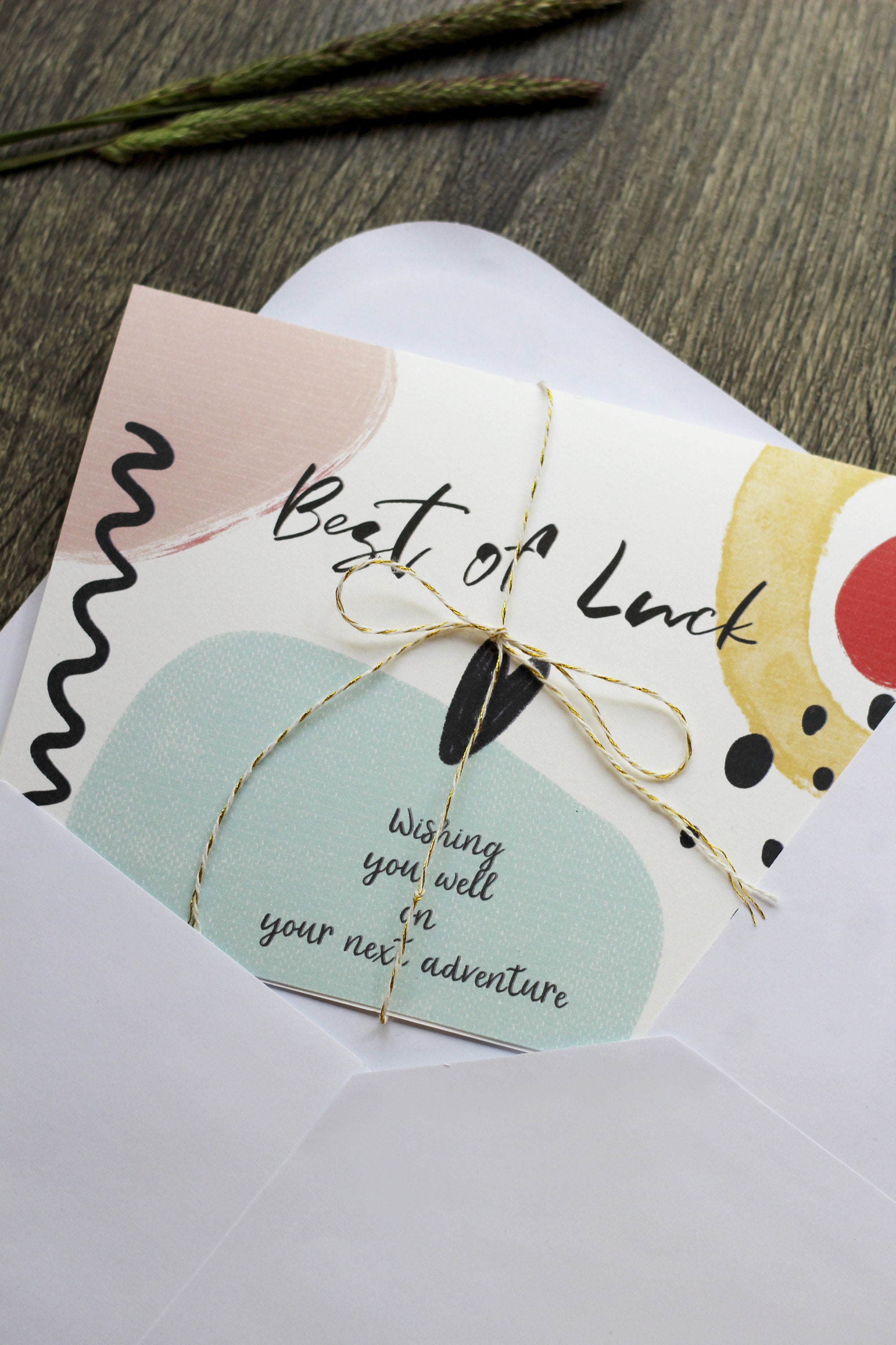 Best of Luck, Printable Card, Instant Download, Digital Good Luck Card ...