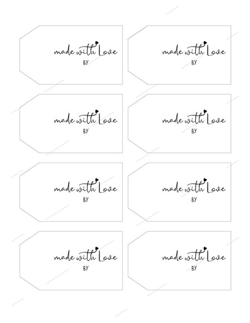 Printable Tags, Editable PDF Tags, Handmade Tags, Birthday Tags, Gift ...