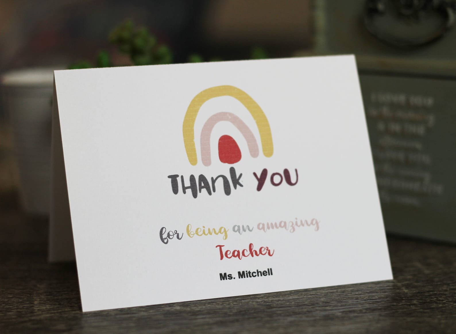 Printable Card, Editable PDF File, Thank You Card, Instant Download ...