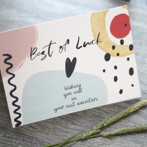 Best of Luck, Printable Card, Instant Download, Digital Good Luck Card ...