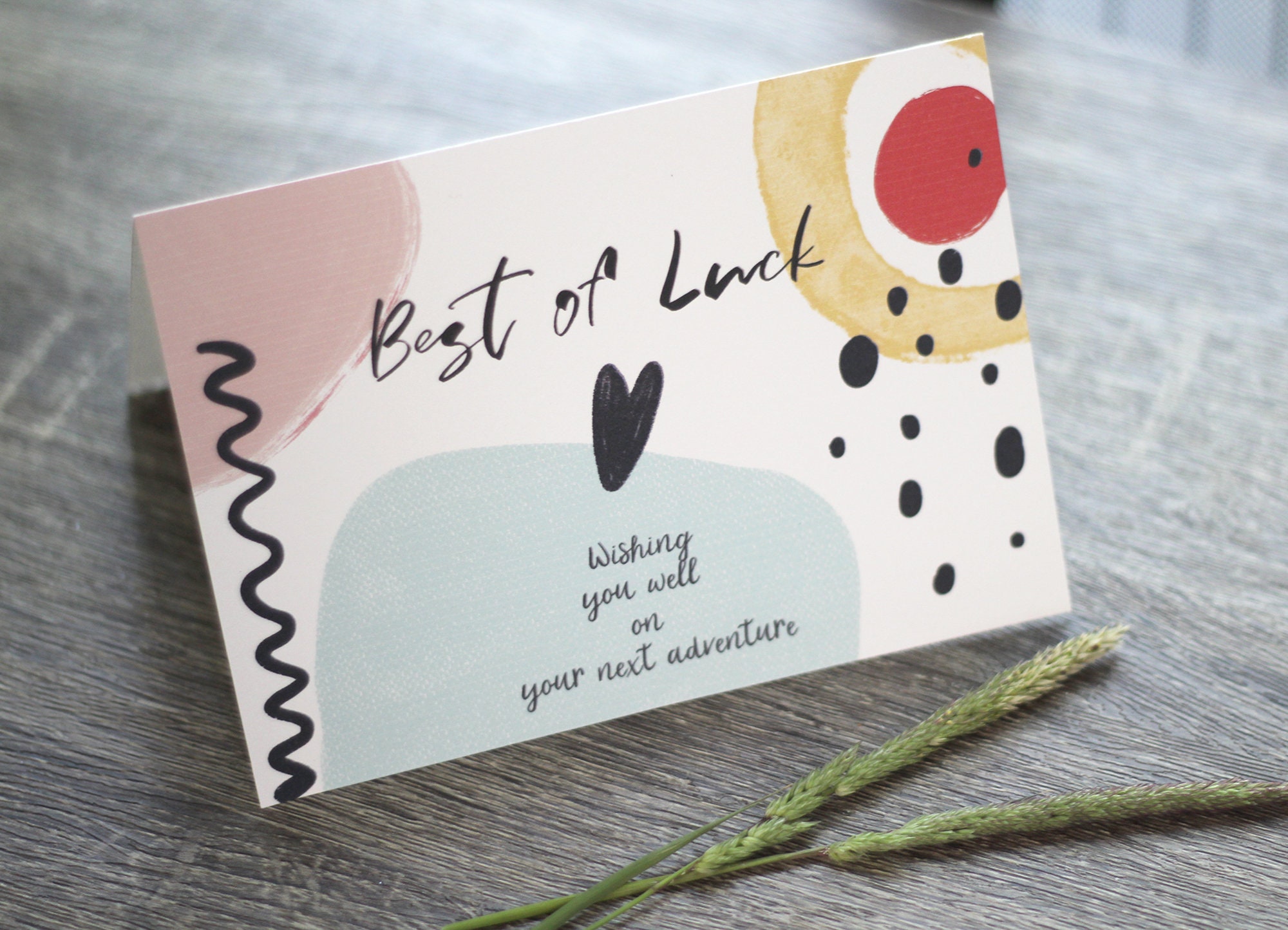 Best of Luck, Printable Card, Instant Download, Digital Good Luck Card ...