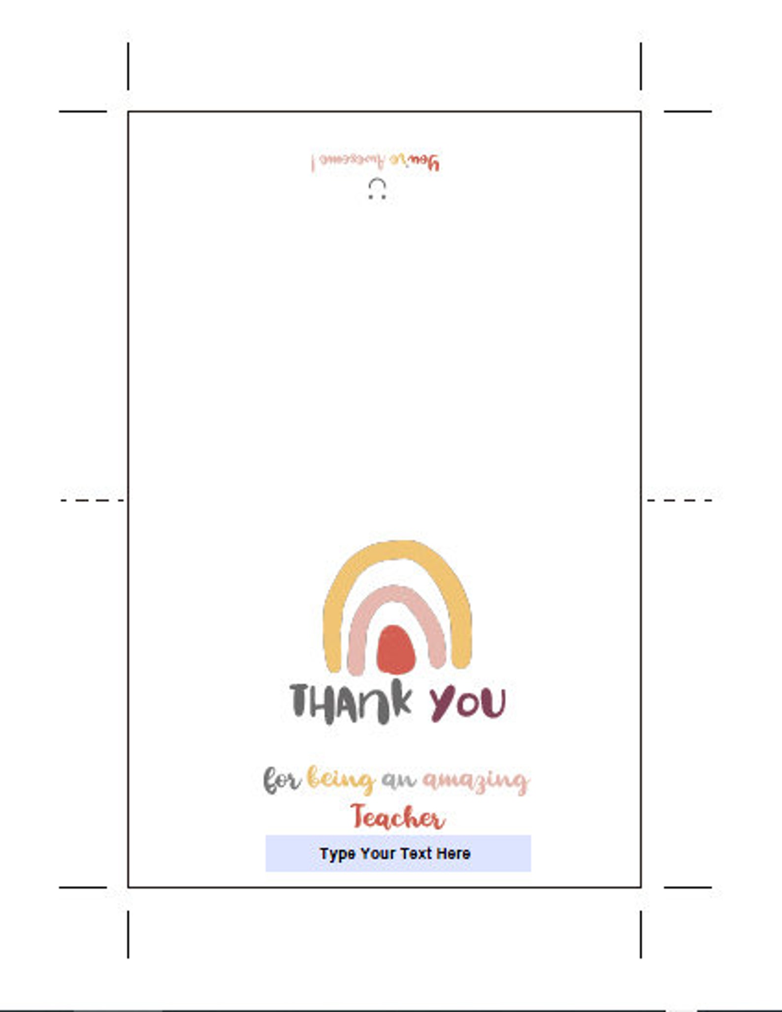 Printable Card, Editable PDF File, Thank You Card, Instant Download ...