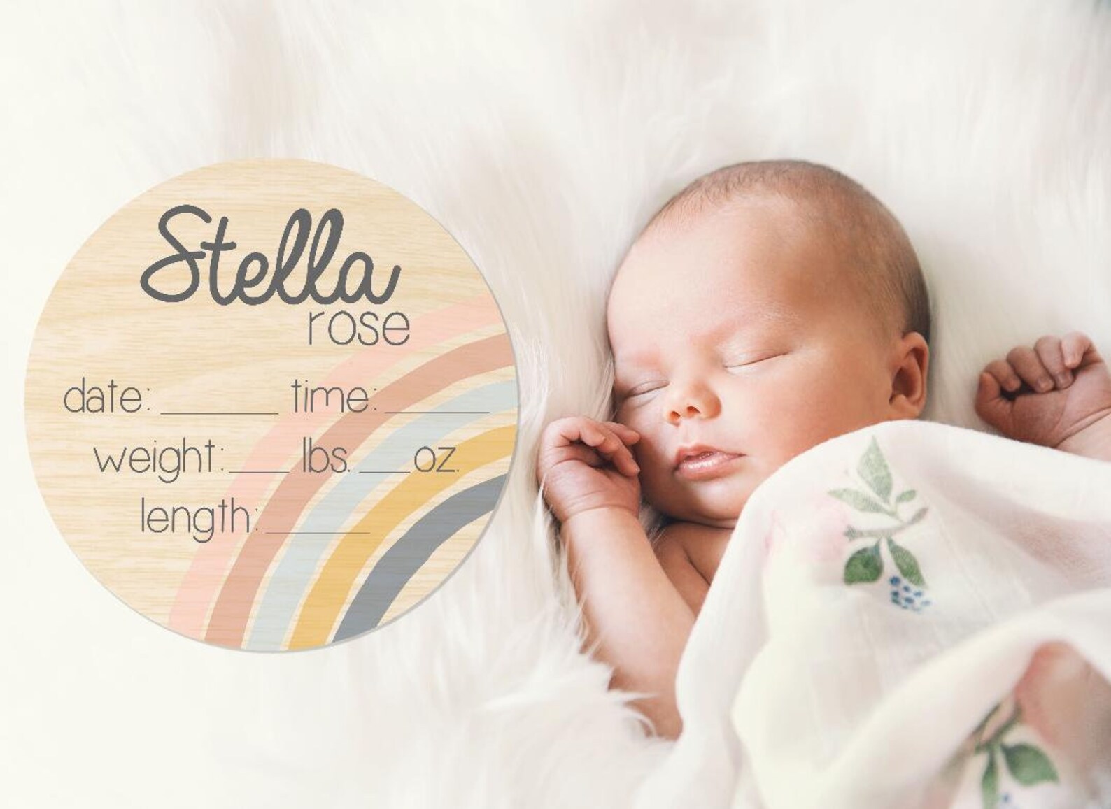 Baby Birth Stat Plaque, Personalized Birth Announcement Sign, Printed ...