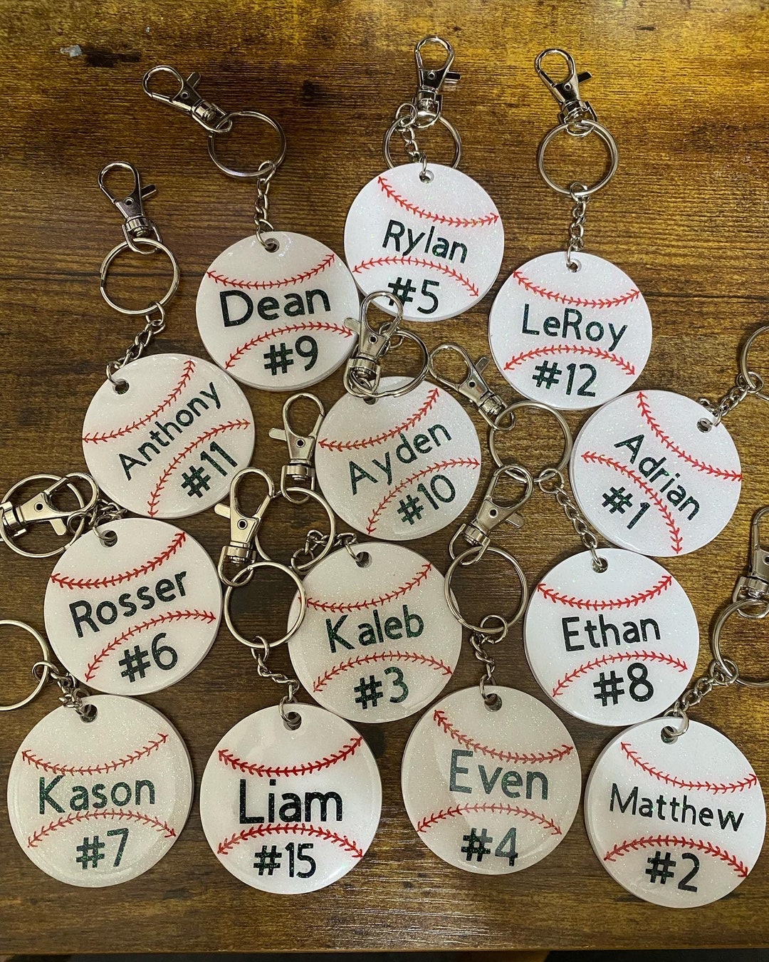 Epoxy Team Key Chains - Etsy