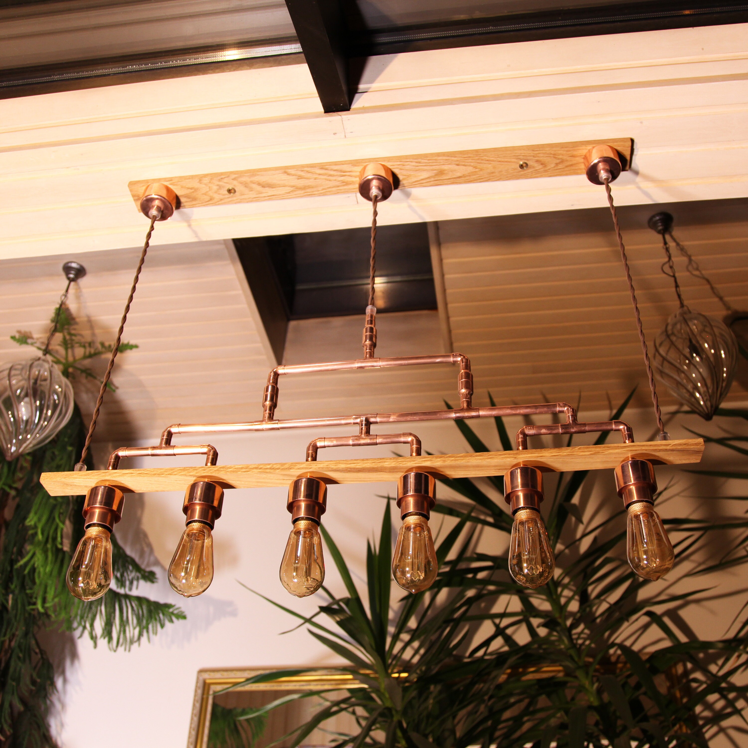 Lighting Chandelier, Copper Lamp, Copper Ceiling Light Fixture, Copper ...