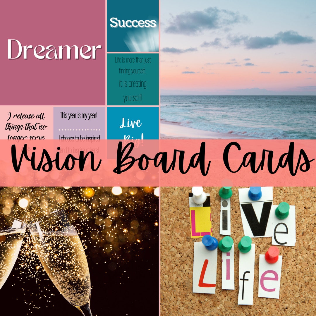 Vision Board Cards Positive Affirmation Cards Vision Board Kit Dream ...