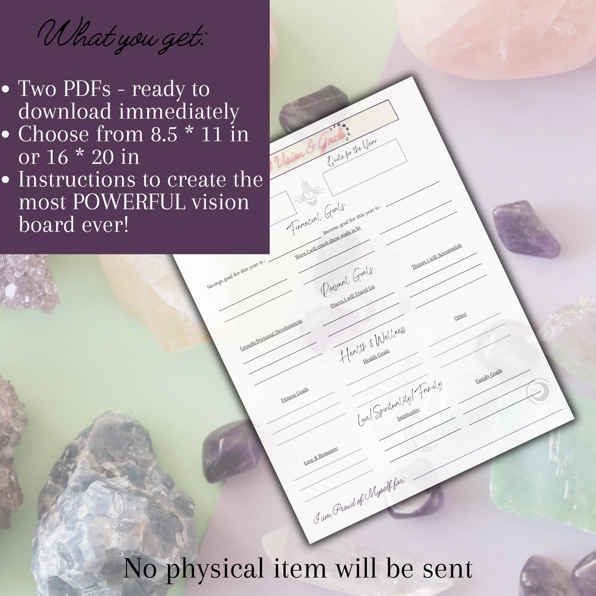 2025 Vision Board | Goal Board | PRINTABLE | Goal Setting | Future ...