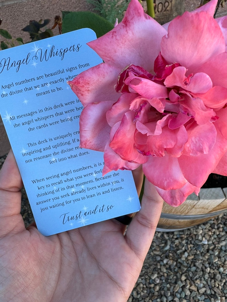 Angel Number Affirmation Cards Angel Numbers Oracle Deck - Etsy