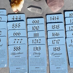 Angel Number Affirmation Cards Angel Numbers Oracle Deck Positive ...