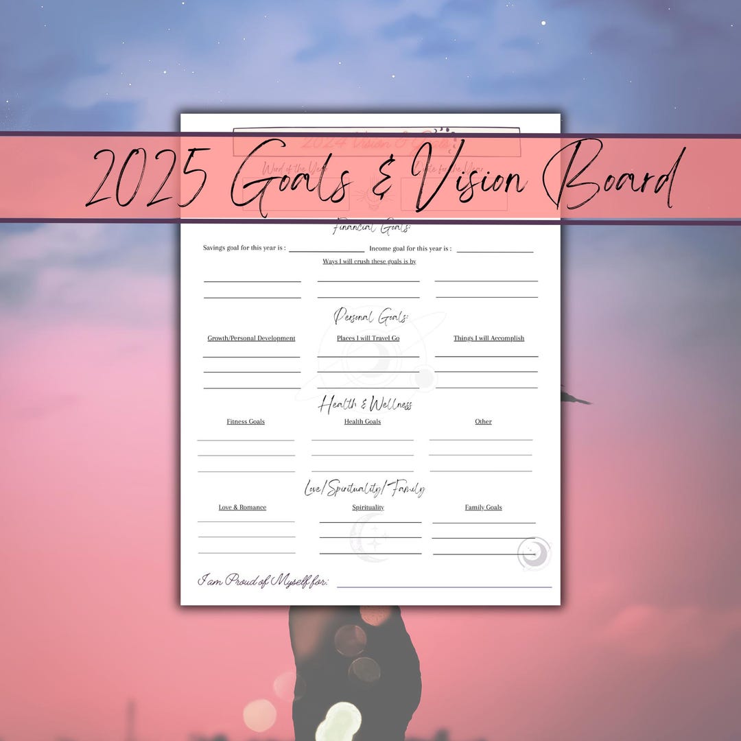 2025 Vision Board | Goal Board | PRINTABLE | Goal Setting | Future ...