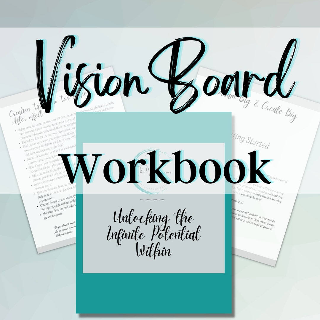 Vision Board Workbook 2025 | Goal Setting | Future Board | Dream Board ...