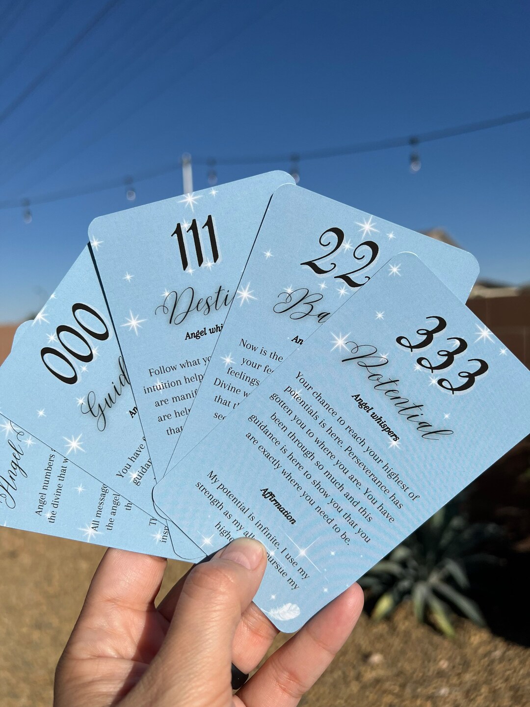 Angel Number Affirmation Cards Angel Numbers Oracle Deck Positive ...