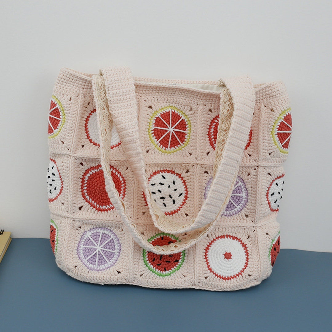 Fruit Granny Square Bag Cartoon Granny Square Bag Cute - Etsy