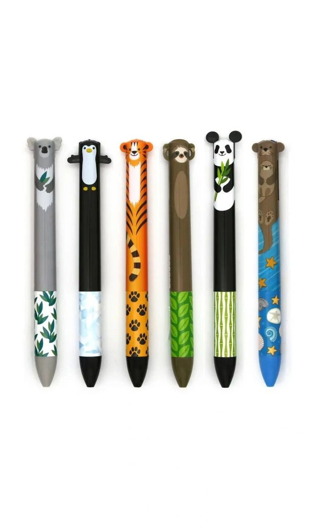 Twice as Nice 2 Color Click Pens: Cute Creatures - Etsy