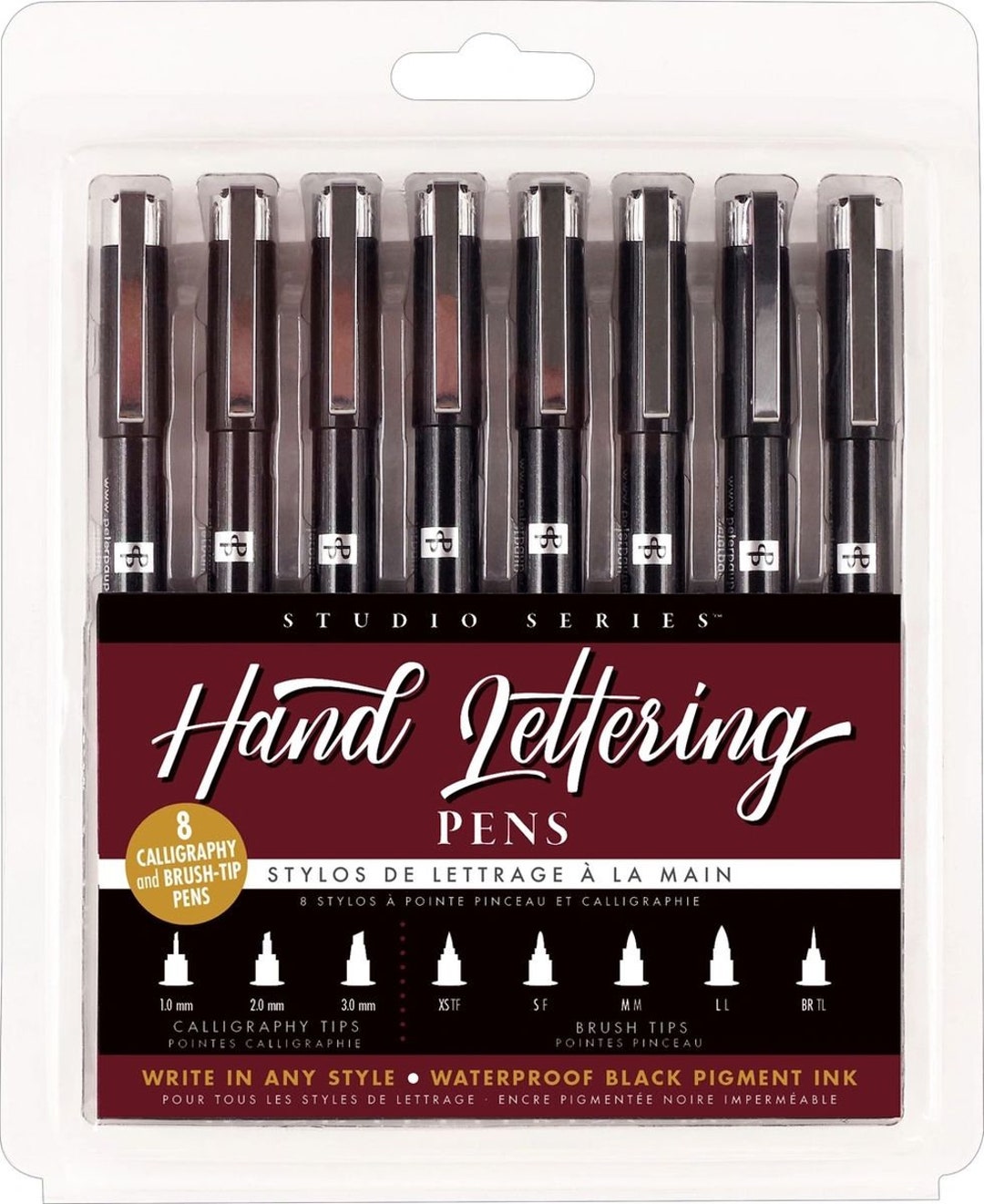 Hand Lettering Pens Calligraphy Art (set of 8) - Etsy