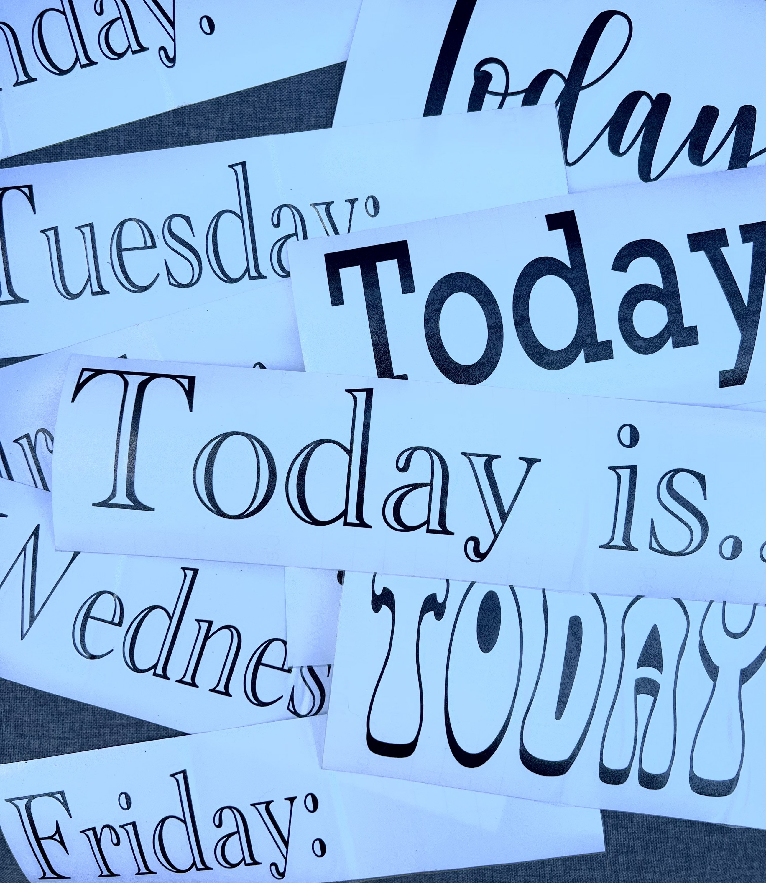 Today Is… Monday-friday Decal - Etsy