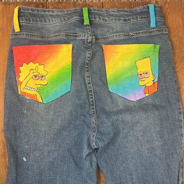 Simpsons Jeans - Etsy