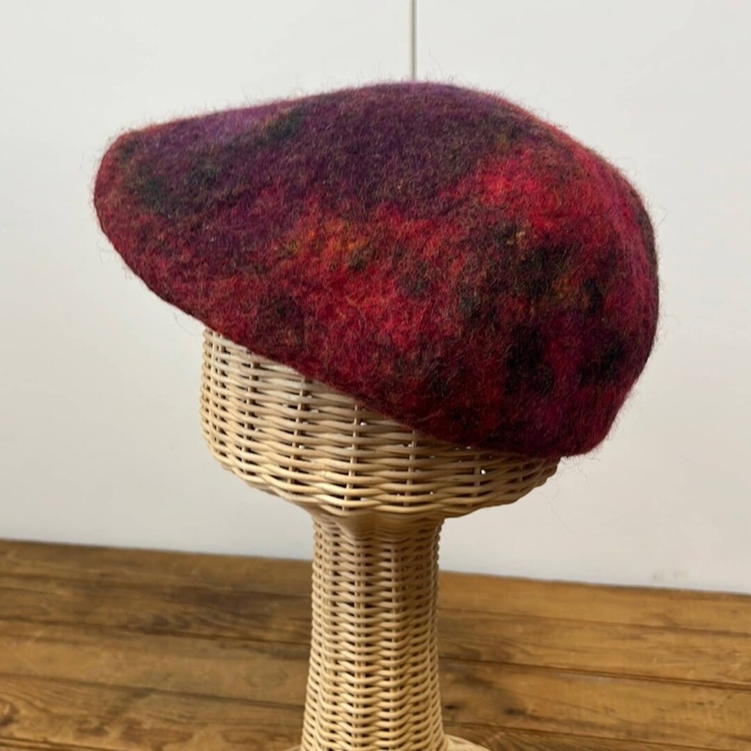 Handmade Felted Wool Scally Cap Flat Cap - Etsy