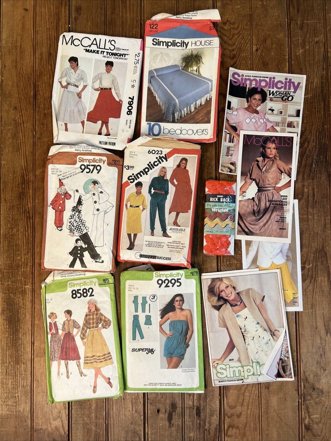Vintage Lot Sewing Patterns Catalogs Butterick Mccalls Simplicity 1980s ...