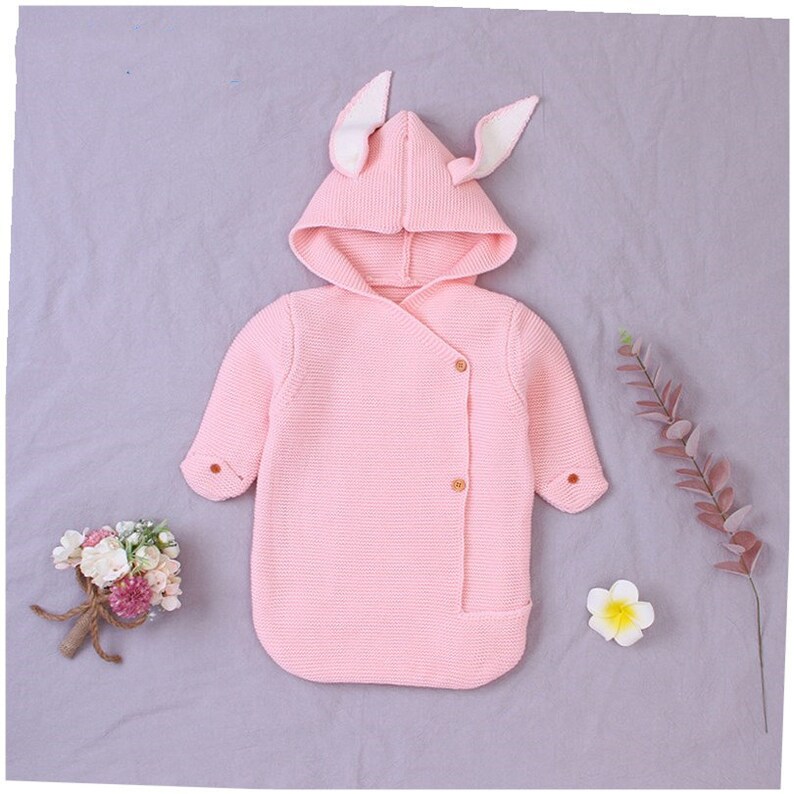 Baby Cotton Knitting Rabbit Sleeping Bag - Etsy