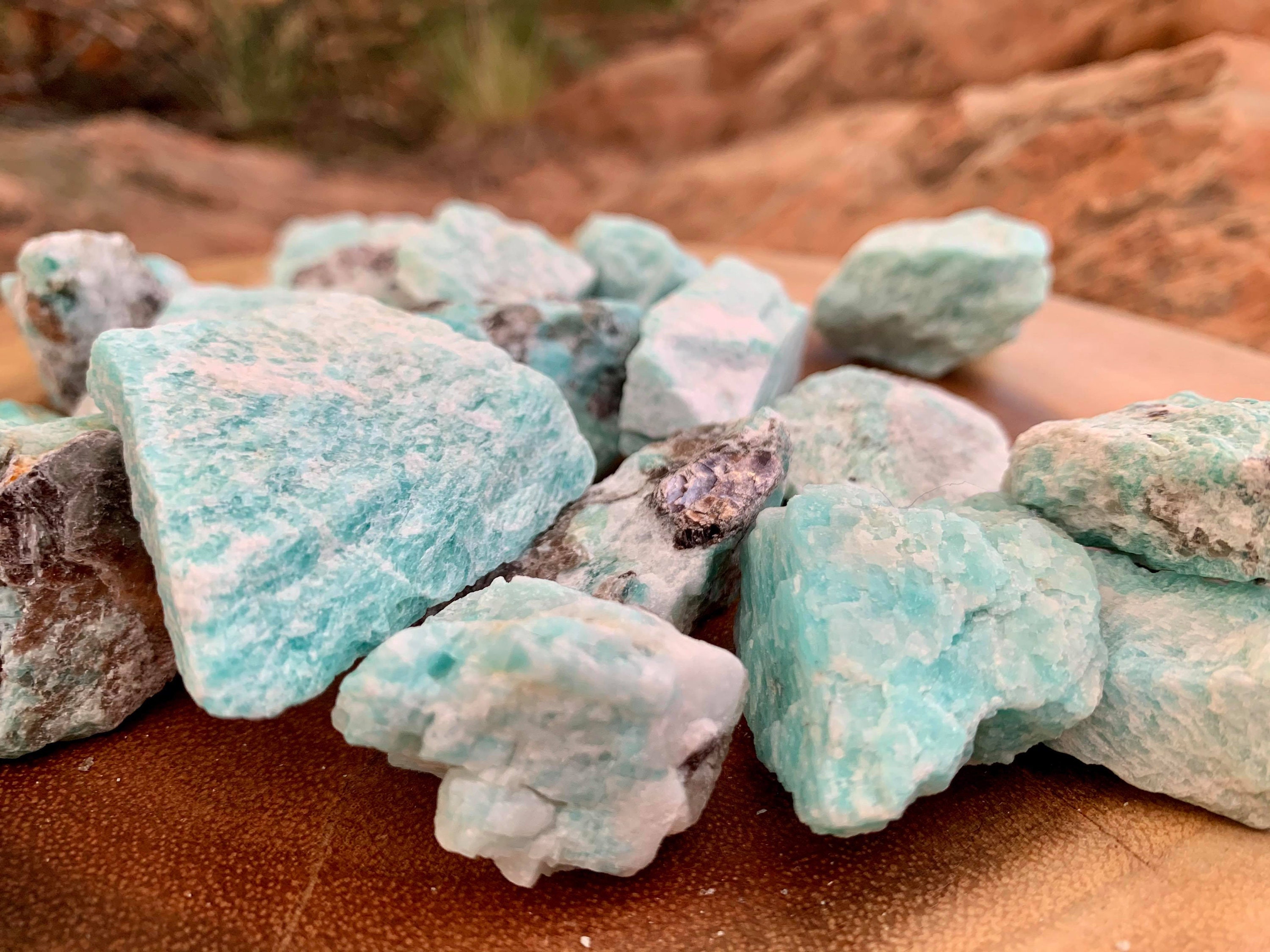 Raw Amazonite ANXIETY STONE - Etsy UK