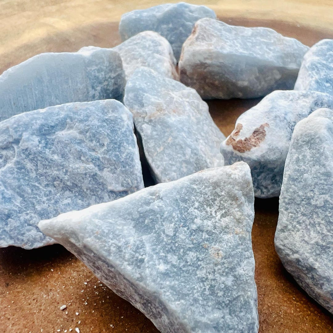 Blue Angelite Raw | COMMUNICATION STONE - Etsy