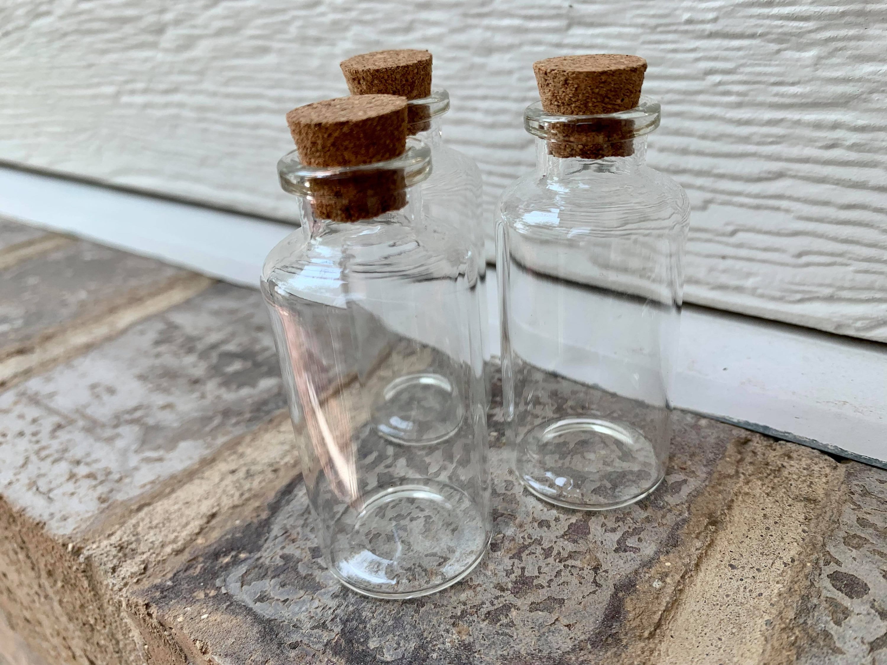 EMPTY SPELL BOTTLES set of 5 Tiny Glass Jars With Cork | Etsy