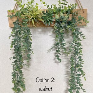 Artificial Wall Art Hanging Eucalyptus & Succulent Triangle Boho ...