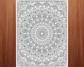 Vol.6 Floral Adult Coloring Pages Printable Flowers Coloring - Etsy