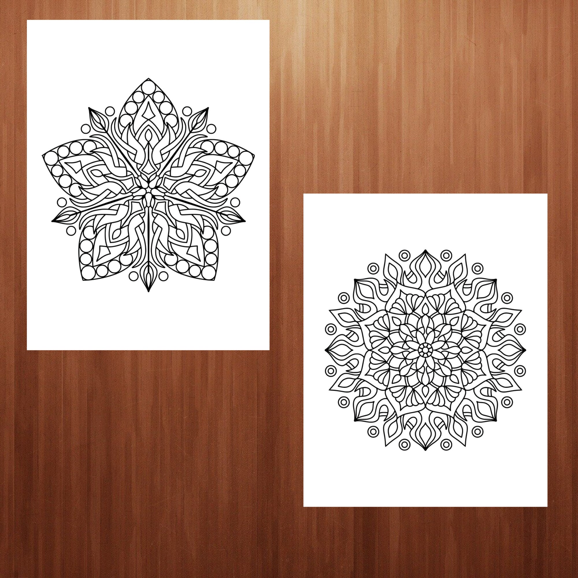 60 Easy Mandalas Coloring Pages PDF for Adults/teens/seniors/kids ...