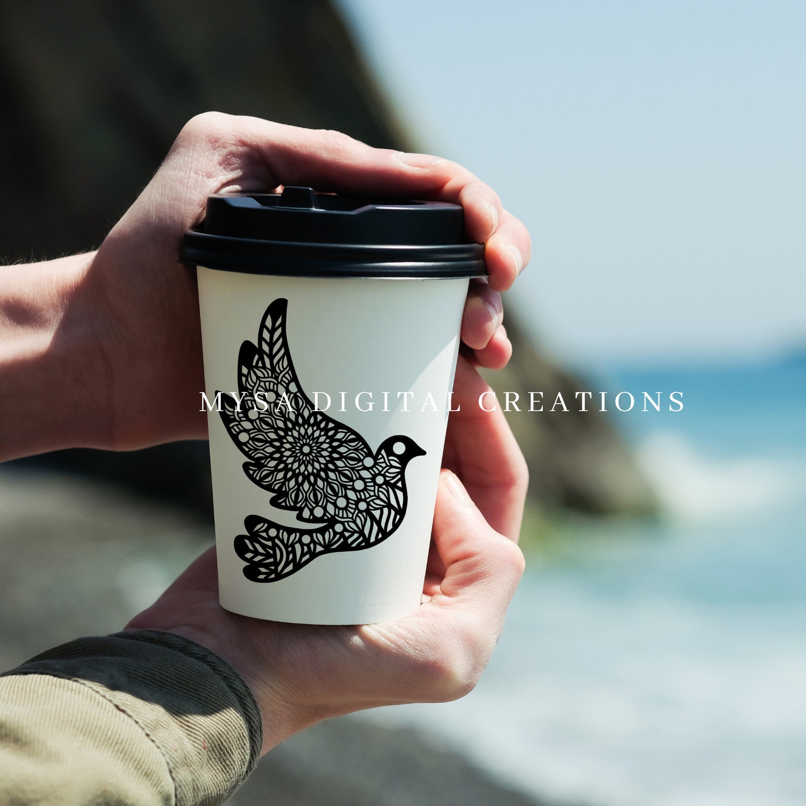 Dove SVG Mandala Cut File Intricate Bird SVG Files Zentangle Dove SVG ...