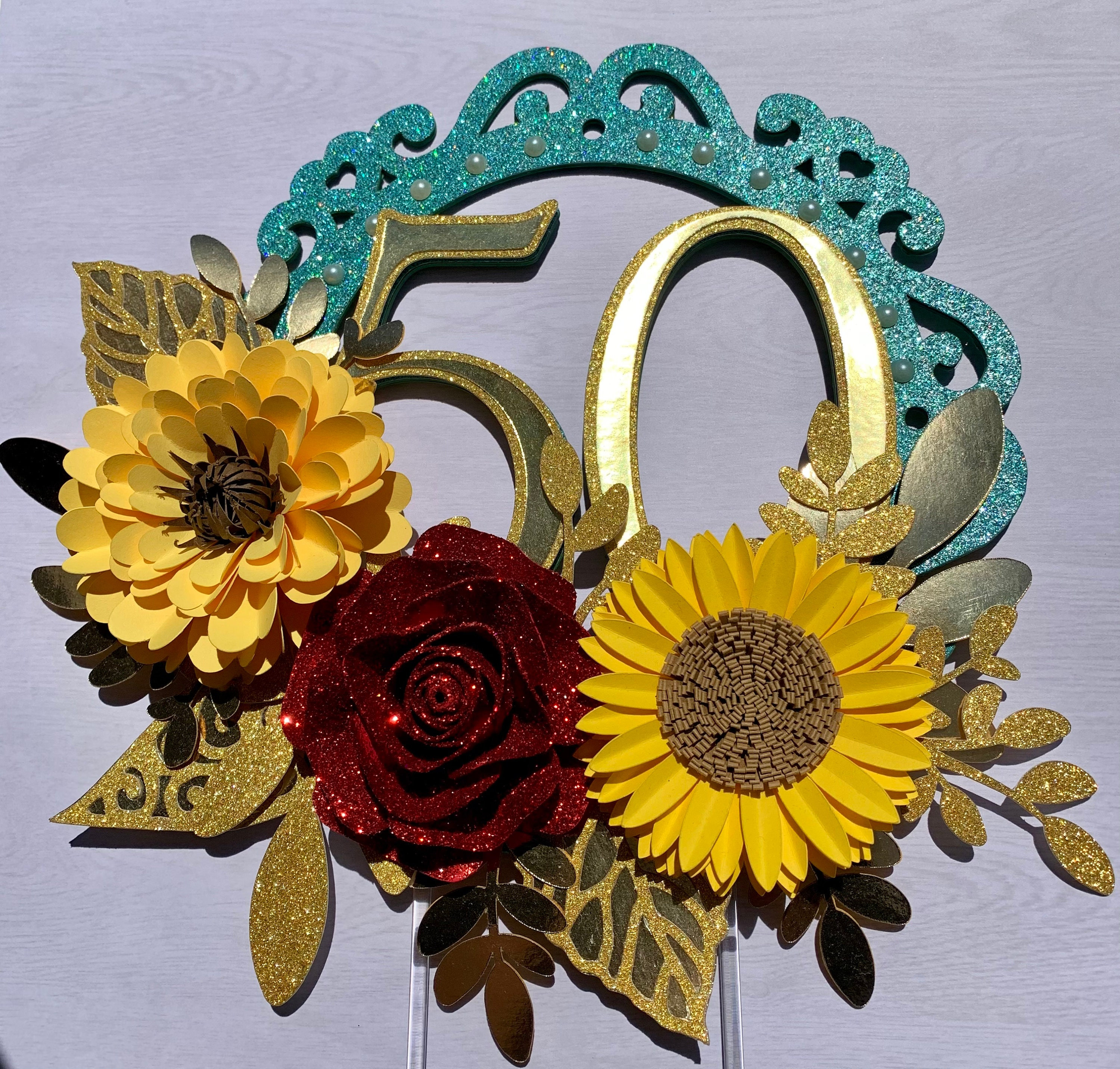 Floral Birthday Cake Topper - Etsy