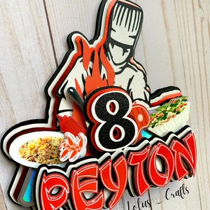 Hibachi Cake Topper - Etsy