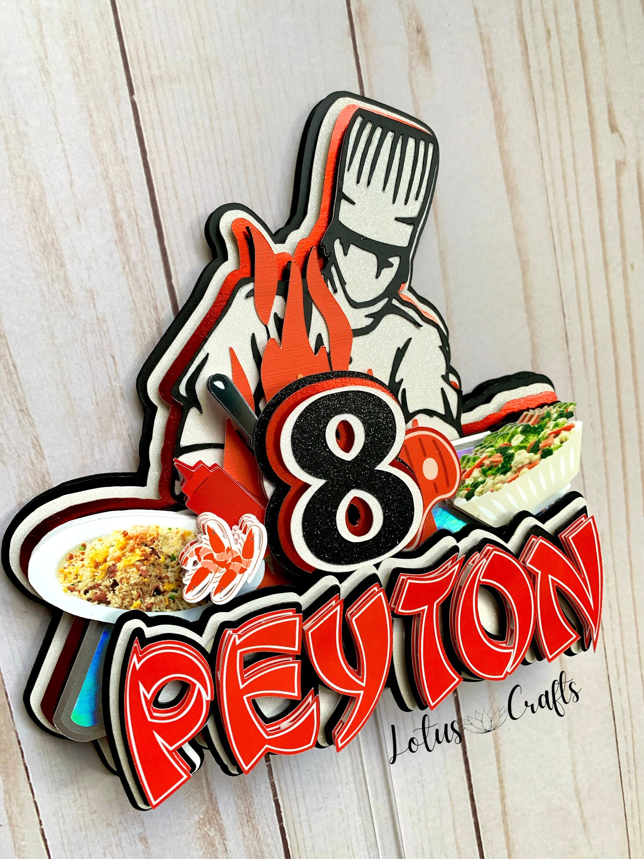 Hibachi Cake Topper - Etsy