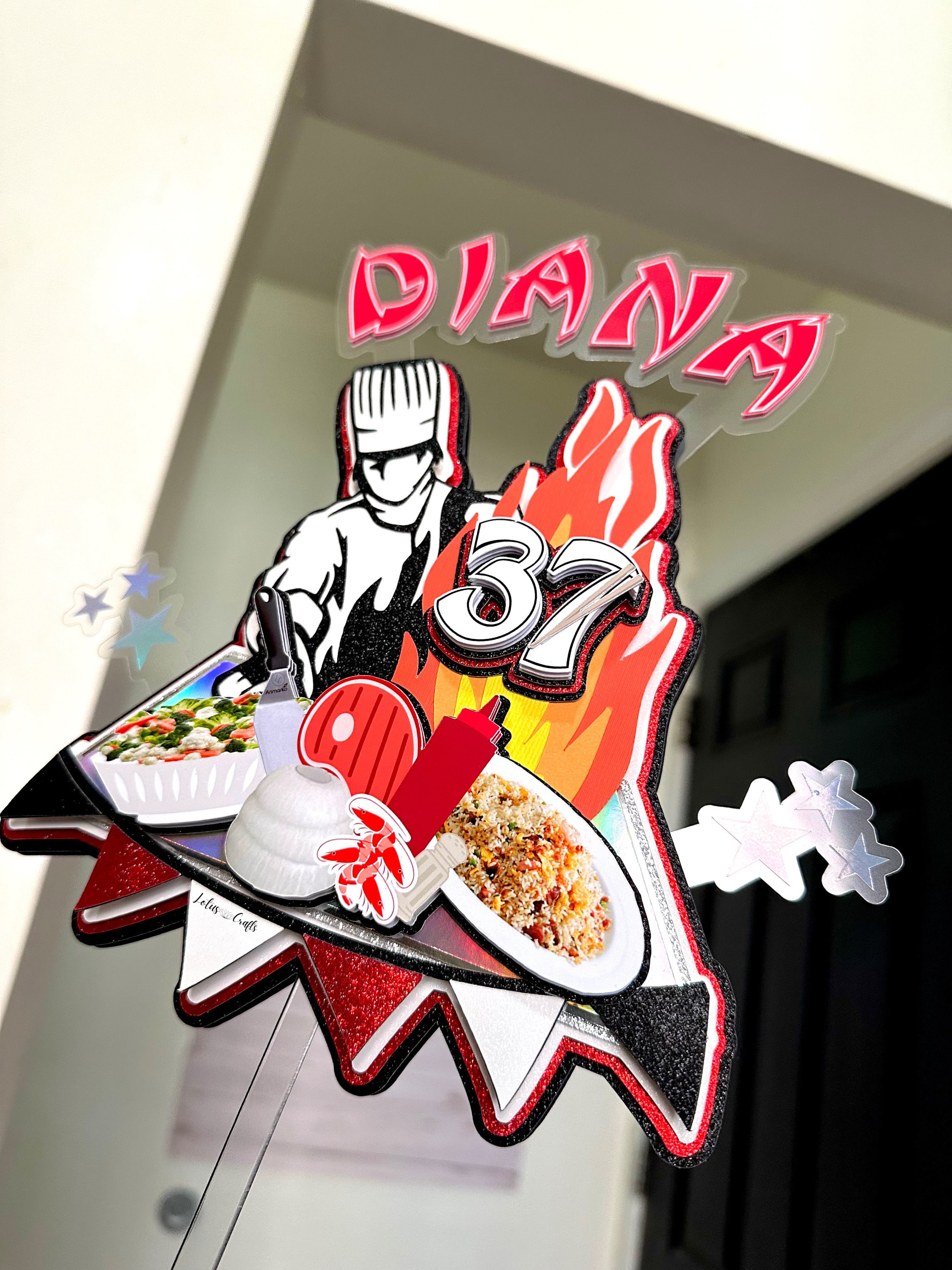 Hibachi Cake Topper Deluxe Edition - Etsy